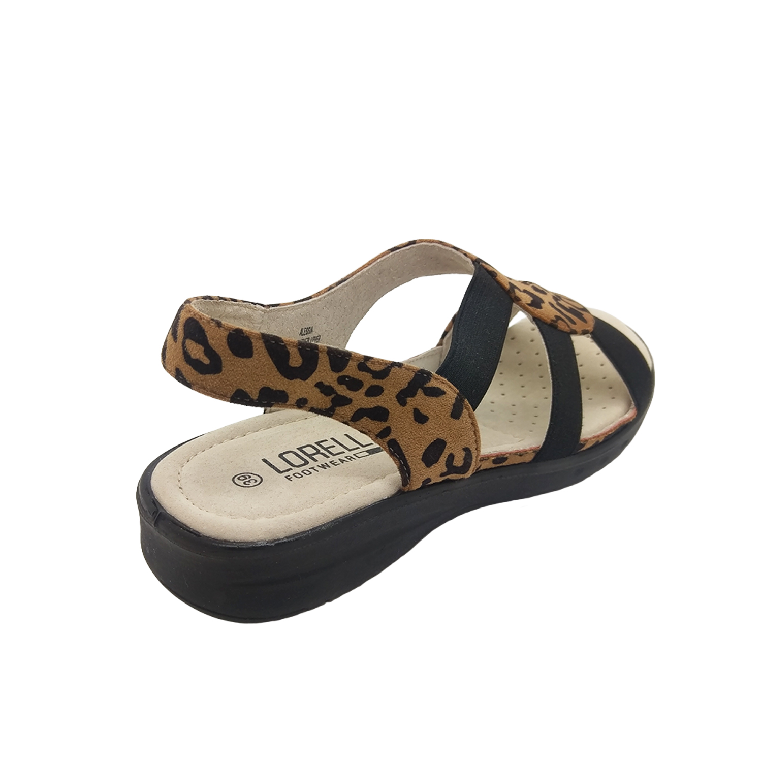 Ladies Shoes Lorella Alessia Slingback Sandals Comfort Sole Elastic ...