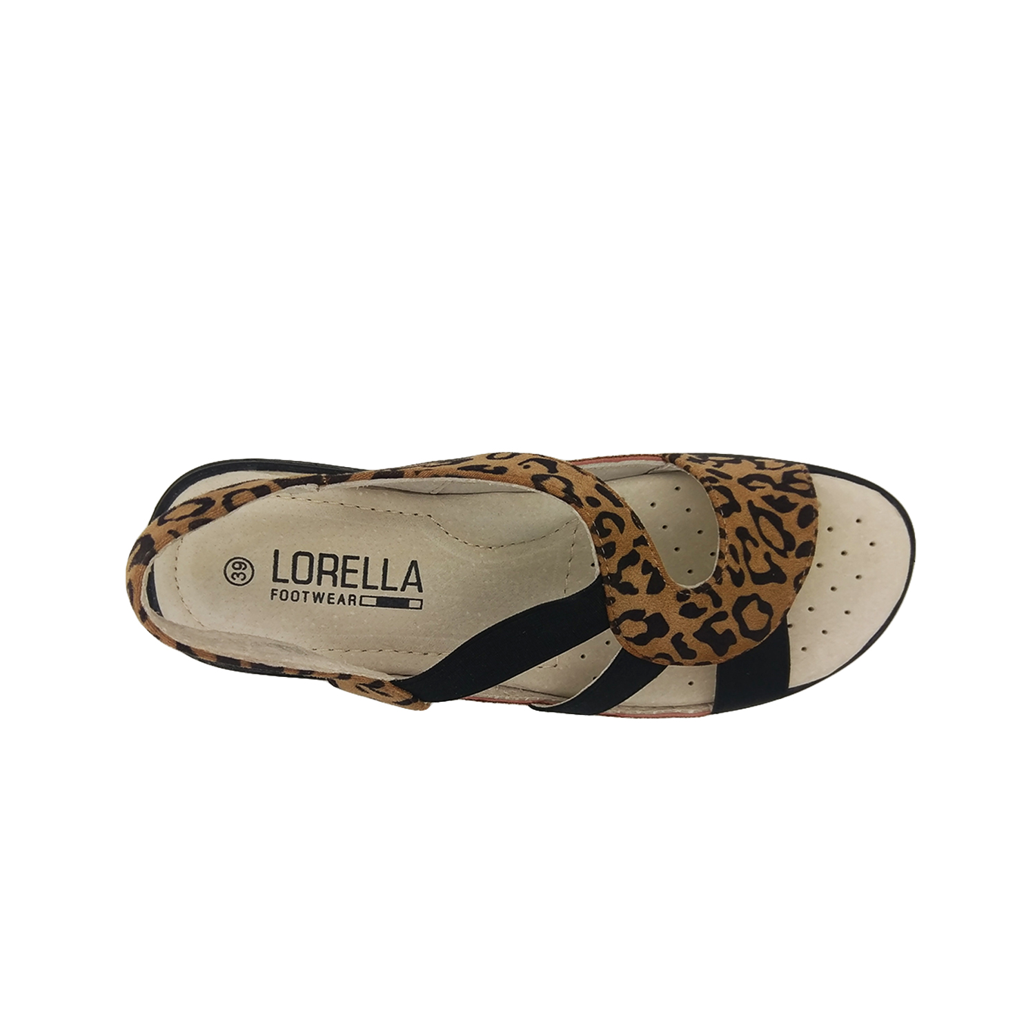 Ladies Shoes Lorella Alessia Slingback Sandals Comfort Sole Elastic ...