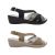 Lorella Billie Ladies Sandal Wedge Sole Buckle Slingback Snake Trim ...